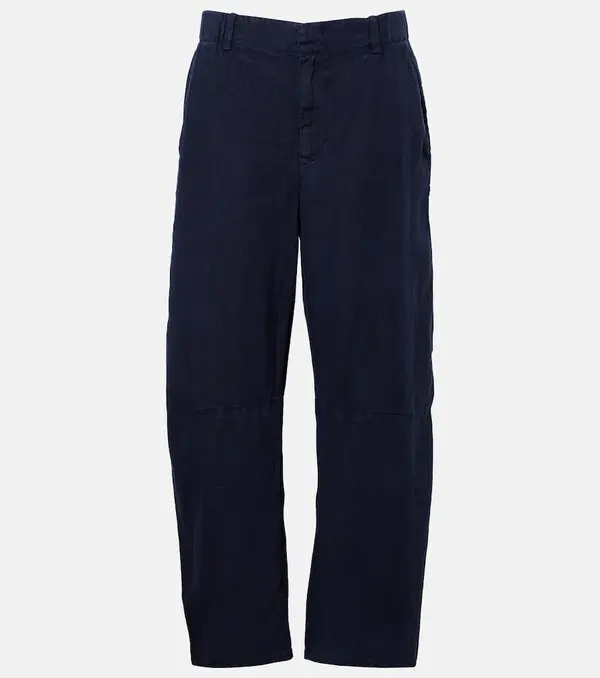 Velvet By Graham & Spencer Taylor Linen Wide-leg Pants - Blue