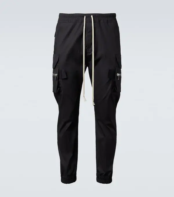 Rick Owens Mastodon Cotton-blend Poplin Cargo Pants - Black