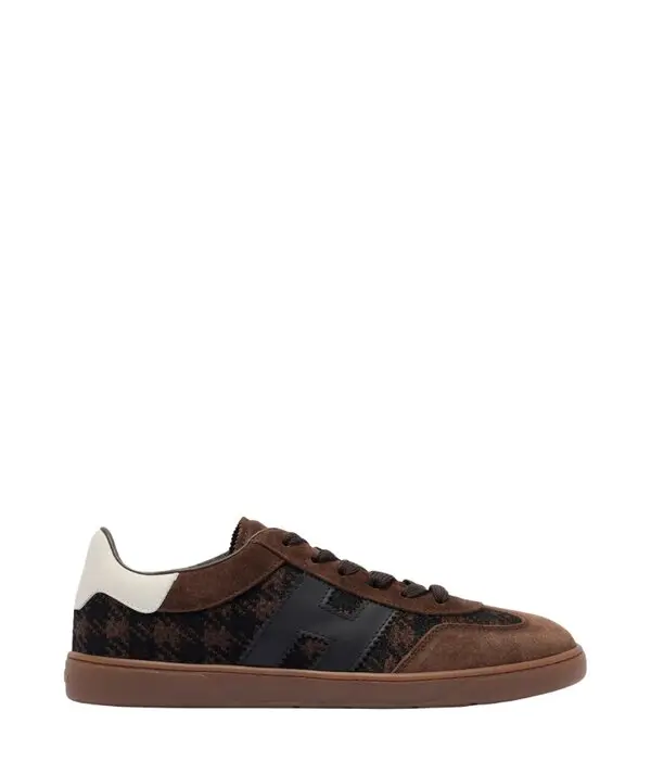 Hogan H647 Suede Sneakers With Leather Trim - Brown