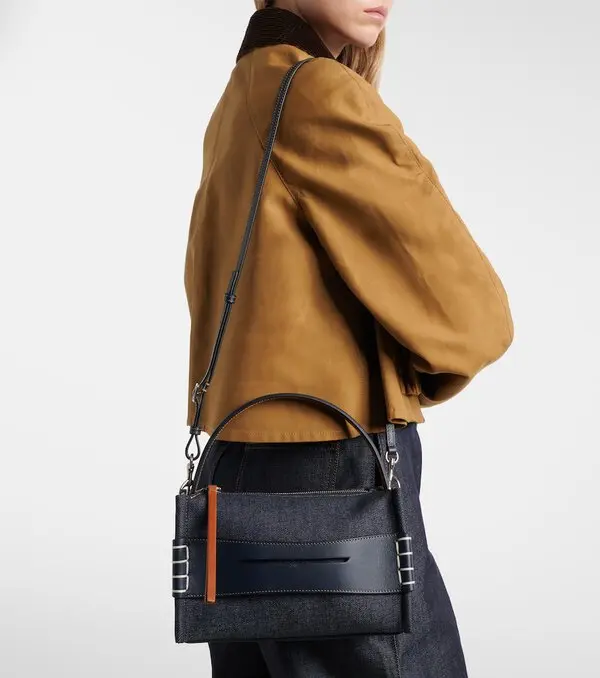 JW Anderson Loafer Small Denim Shoulder Bag - Blue