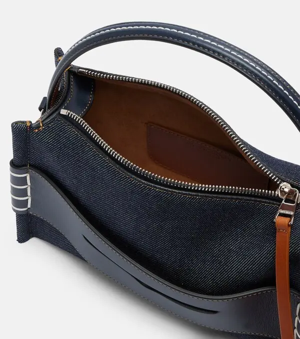 JW Anderson Loafer Small Denim Shoulder Bag - Blue