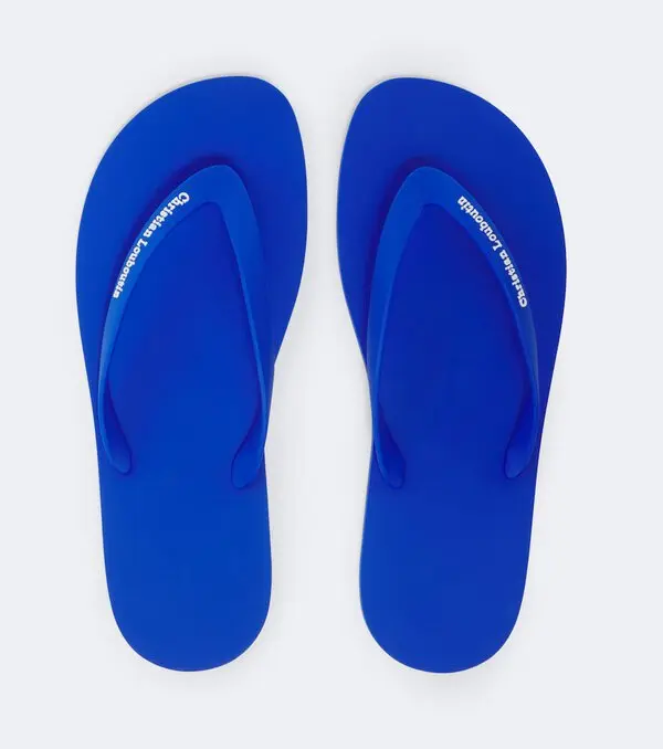 CHRISTIAN LOUBOUTIN Logo Thong Sandals - Blue