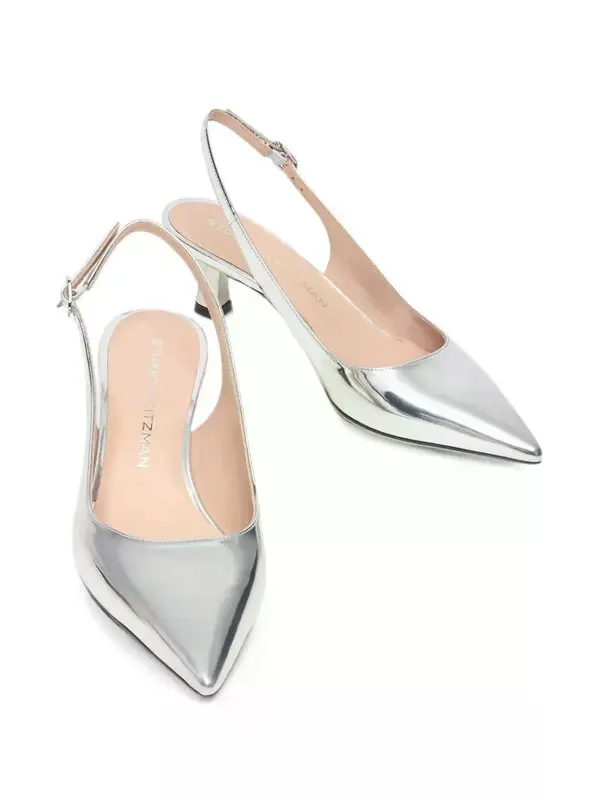 STUART WEITZMAN Sculpt Pointed-toe Pumps - Silver