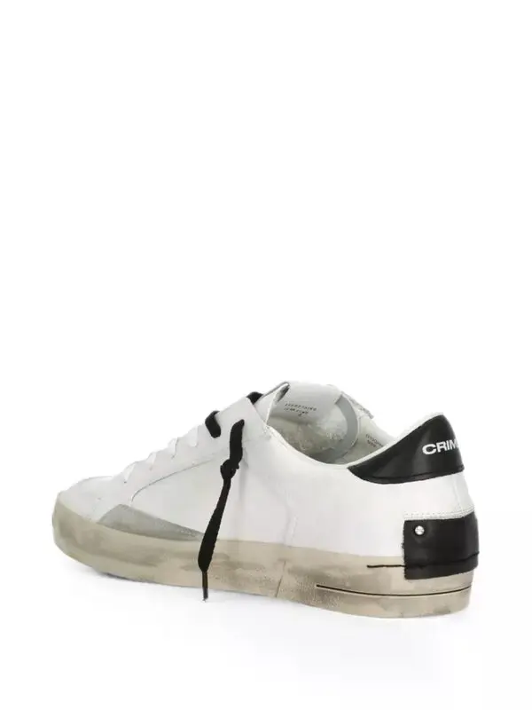 CRIME LONDON Sk8 Deluxe Distressed-effect Sneakers