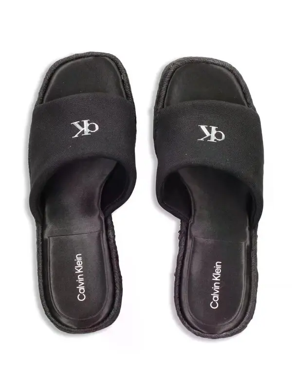 Calvin Klein Logo Plaque Wedge Espadrilles