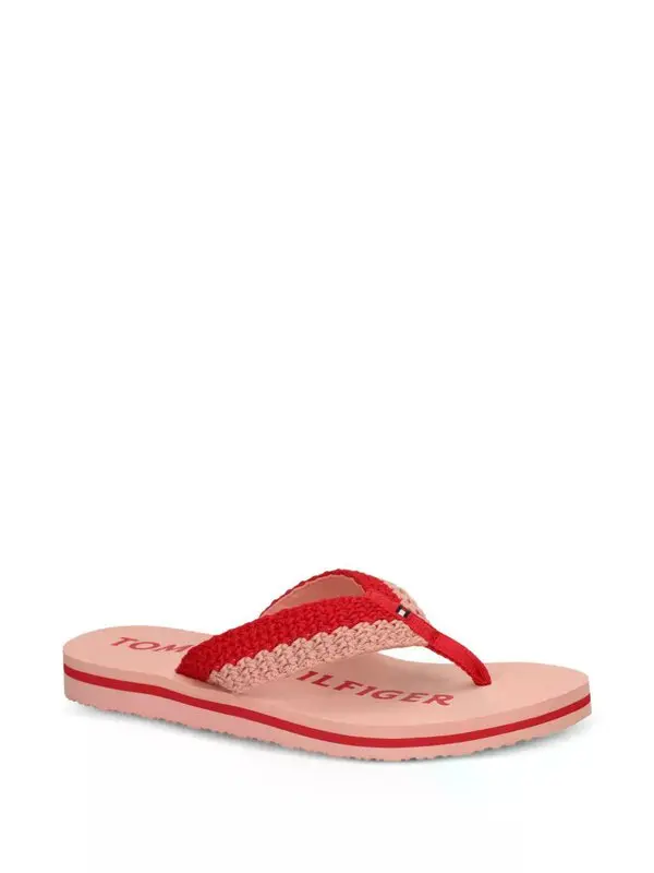 Tommy Hilfiger Crochet-knit Thong Flip-flops