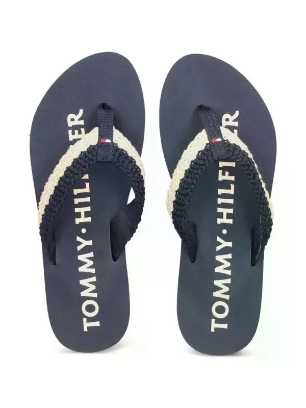 Tommy Hilfiger Crochet Knit Flip-flops