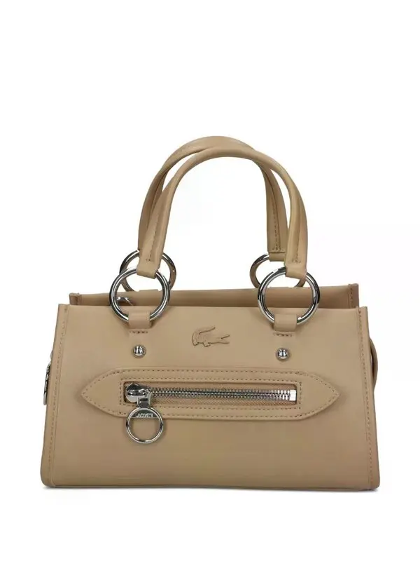 Lacoste Celys Tote Bag With Ring Detail - Neutrals