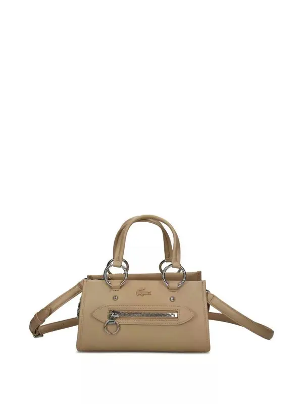 Lacoste Celys Tote Bag With Ring Detail - Neutrals