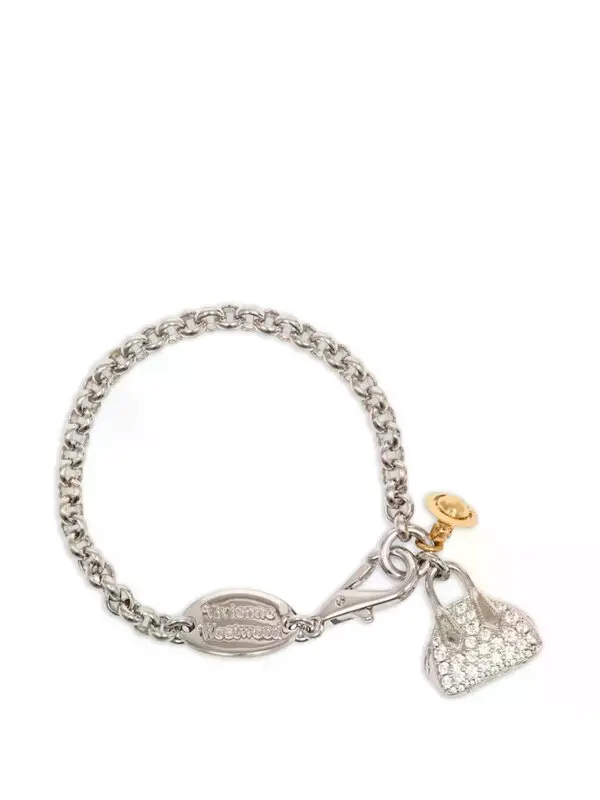 VIVIENNE WESTWOOD Yasmine Crystal-embellished Bracelet - Silver