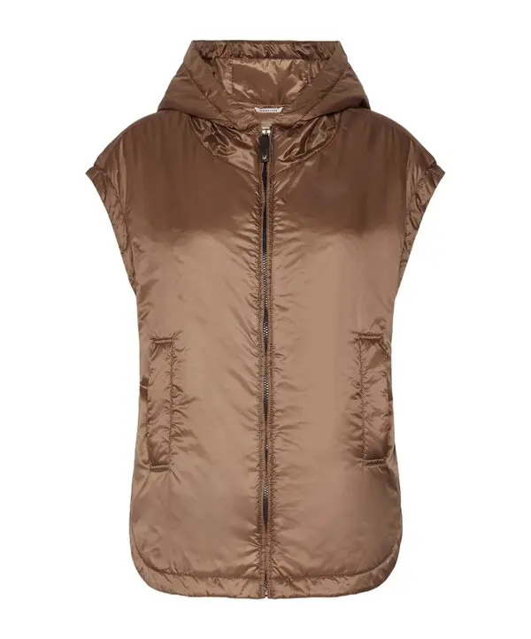 Max Mara Ambra Quilted Hooded Jacket - Mud