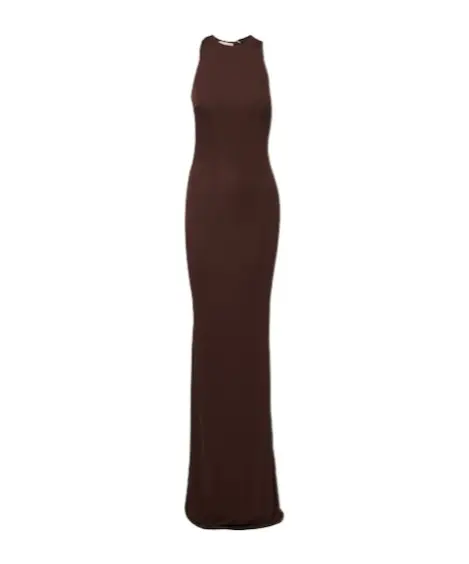 DE LA VALI Maha Beaded Open-back Jersey Gown - Black