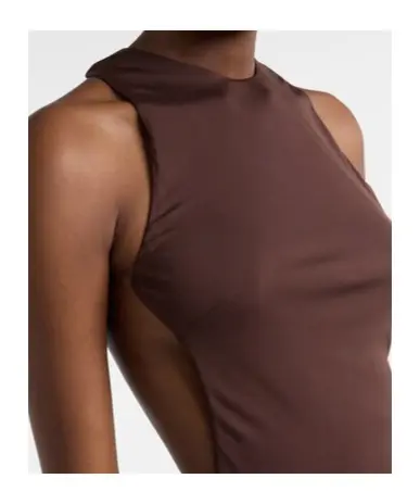 DE LA VALI Maha Beaded Open-back Jersey Gown