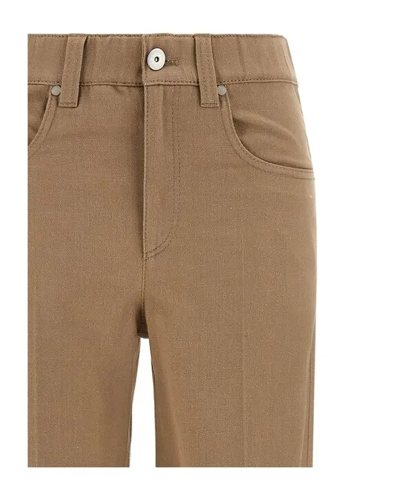 Brunello Cucinelli Monili Detail Straight-leg Jeans - Brown
