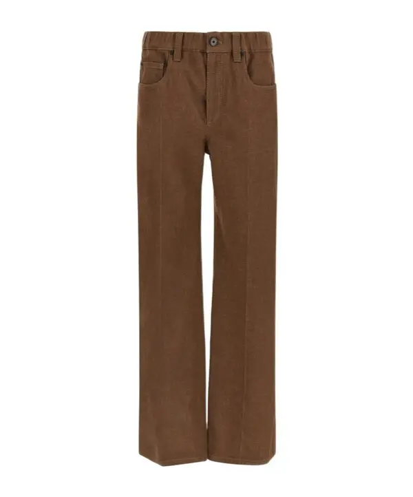 Brunello Cucinelli Elastic Waistband Wide Leg Pants
