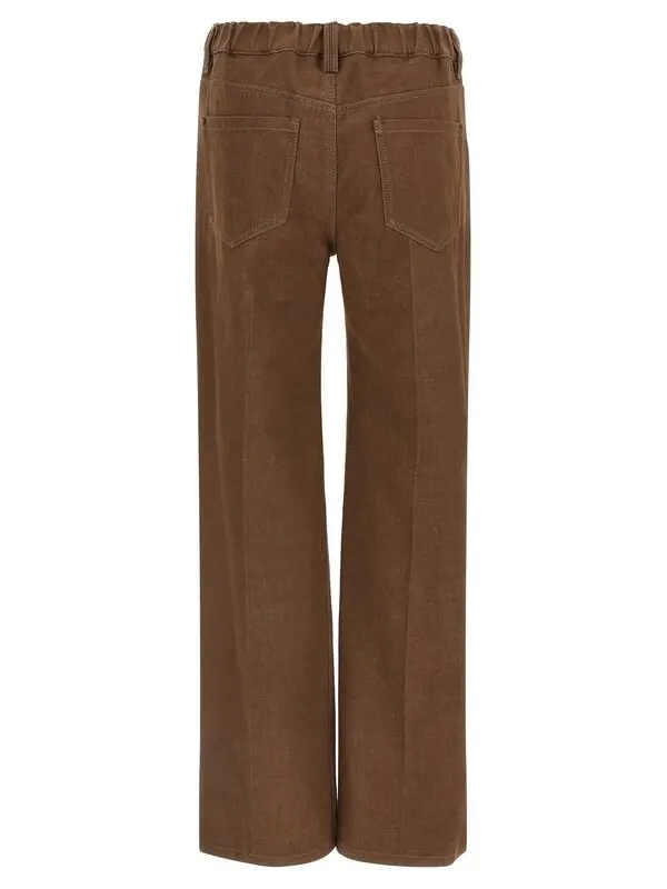 Brunello Cucinelli Elastic Waistband Wide Leg Pants
