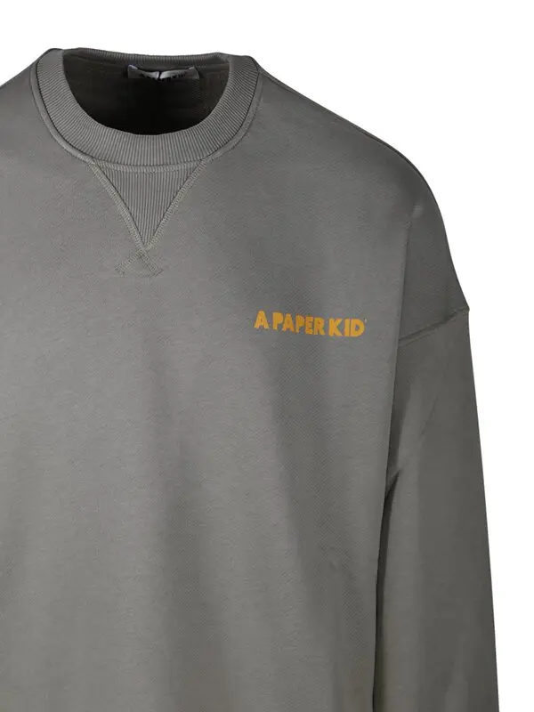 A PAPER KID Logo-print Cotton Sweatshirt