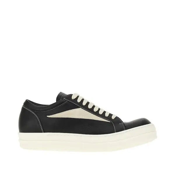 Rick Owens Leather Vintage Sneakers - Black