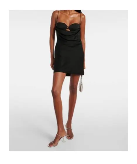 Alex Perry Cutout Draped Satin Crêpe Minidress