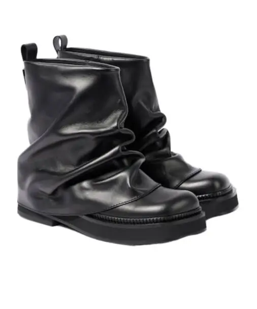 Attico Slouchy Platform Ankle Boots