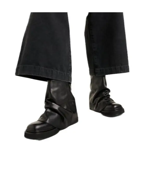 Attico Slouchy Platform Ankle Boots