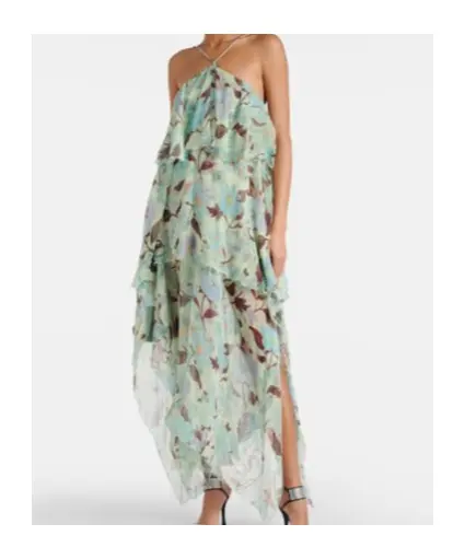 Stella McCartney Tiered Printed Silk Maxi Dress