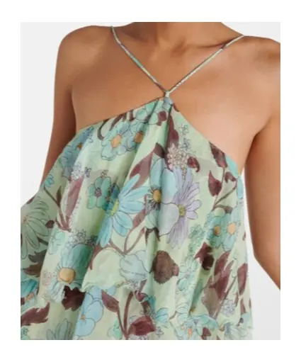 Stella McCartney Tiered Printed Silk Maxi Dress