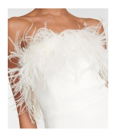 Rebecca Vallance Grace Feather-trimmed Gown