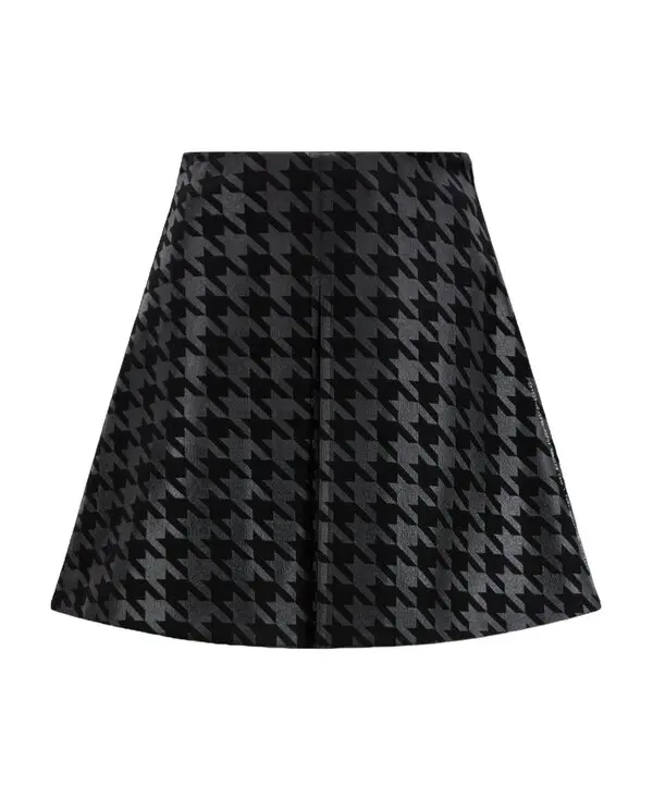 Moncler Frgmt Houndstooth Wool Mini Skirt