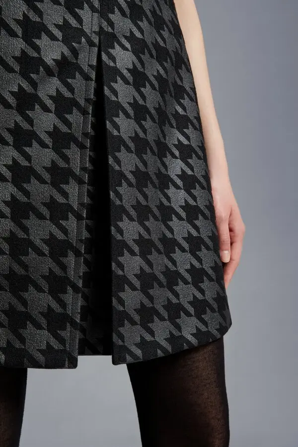 Moncler Frgmt Houndstooth Wool Mini Skirt