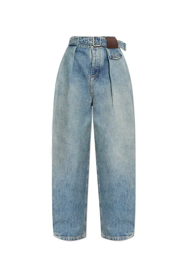 Loewe Pleated Loose Leg Jeans