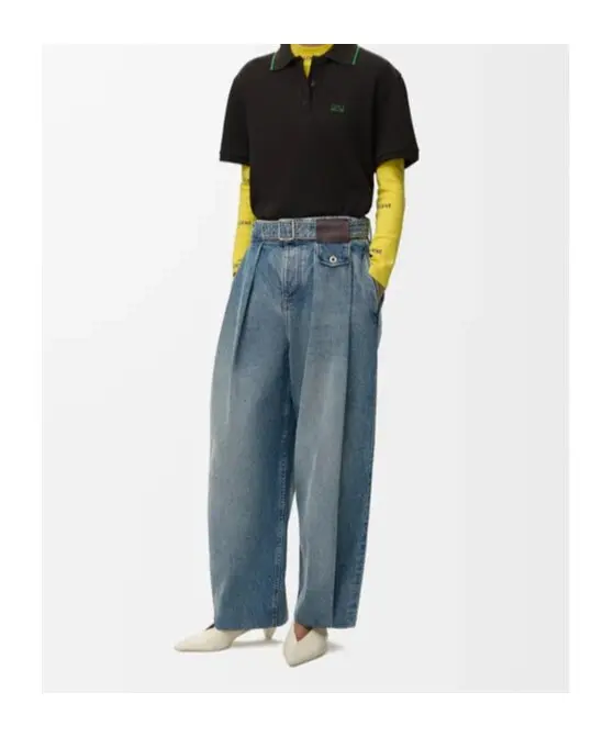 Loewe Pleated Loose Leg Jeans