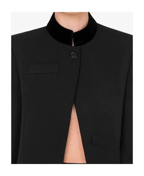 Moschino Wool Long-sleeved Casual Jacket