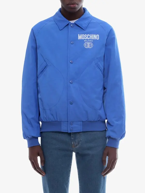 Moschino Logo Printed Casual Jacket