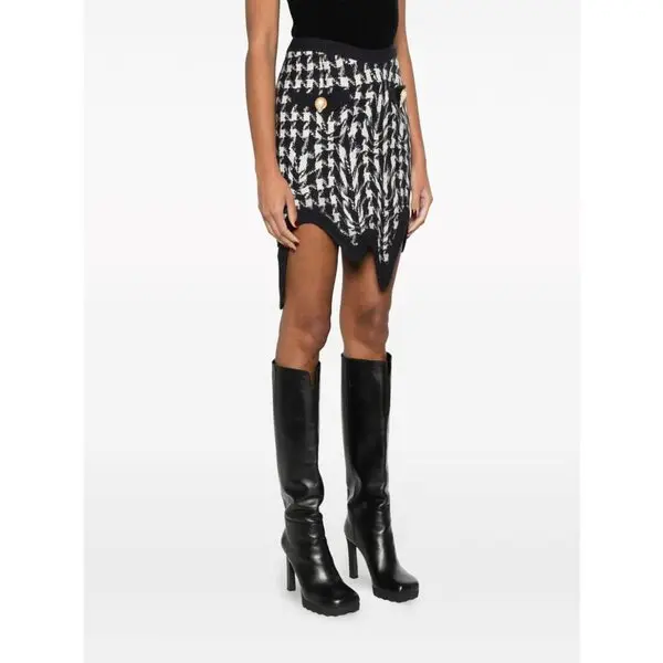 Moschino Asymmetric Wool Miniskirt