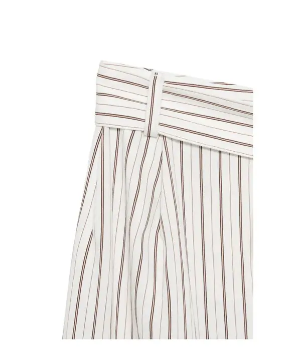 Iceberg Belted Pinstripe Trousers