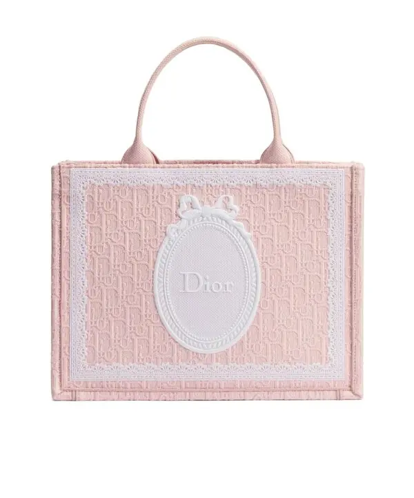 Dior Medium Book Tote With Strap - Pink