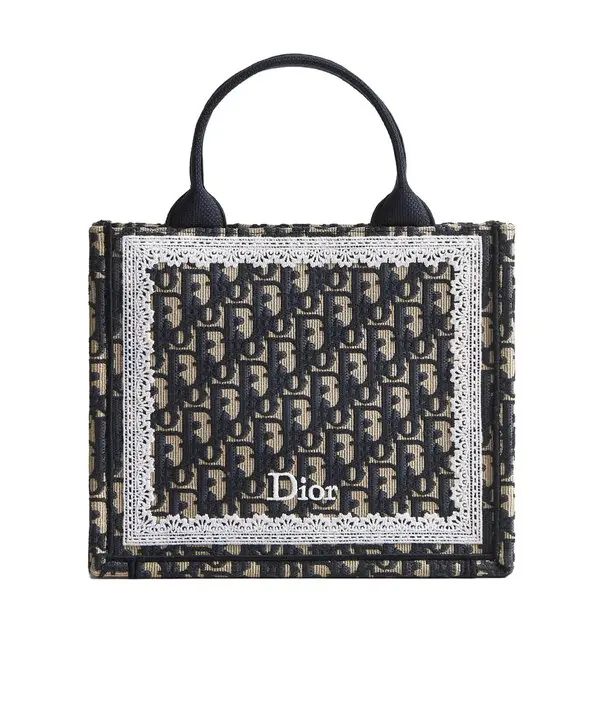 Dior Small Book Tote With Strap - Blue