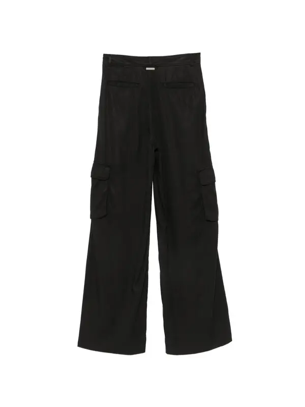 Iceberg Satin-finish Cargo-pocket Palazzo Pants