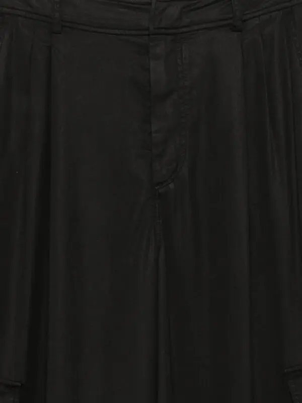 Iceberg Satin-finish Cargo-pocket Palazzo Pants