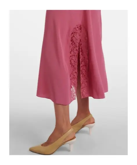Chloé Lace-trimmed Silk Slip Dress