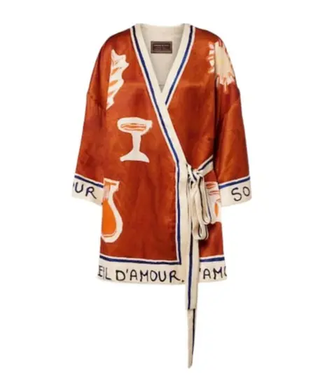 ALEMAIS X Lrnce Soleil D'amour Printed Wrap Dress - Red