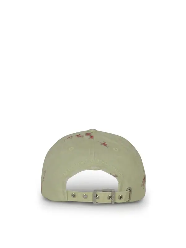 GANNI Floral Distressed Baseball Cap