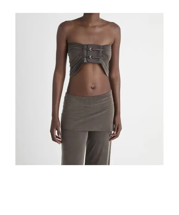 Paloma Wool Adriana Ii Double-buckle Belt Top