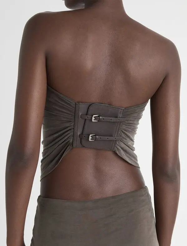 Paloma Wool Adriana Ii Double-buckle Belt Top