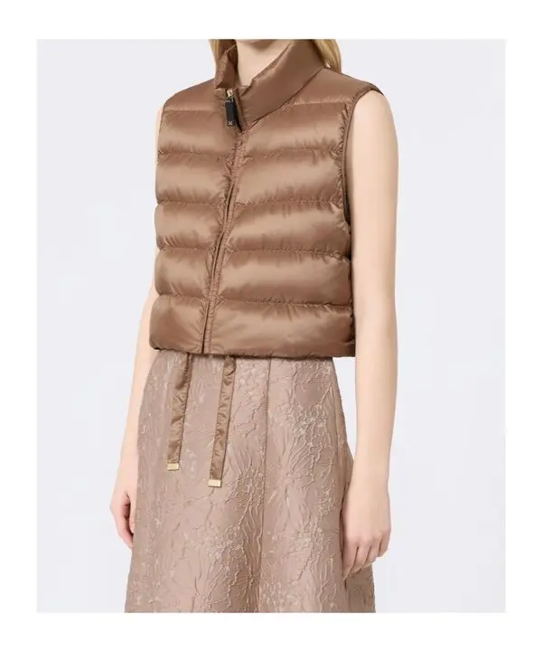 Max Mara The Cube Quilted Puffer Vest - Honey