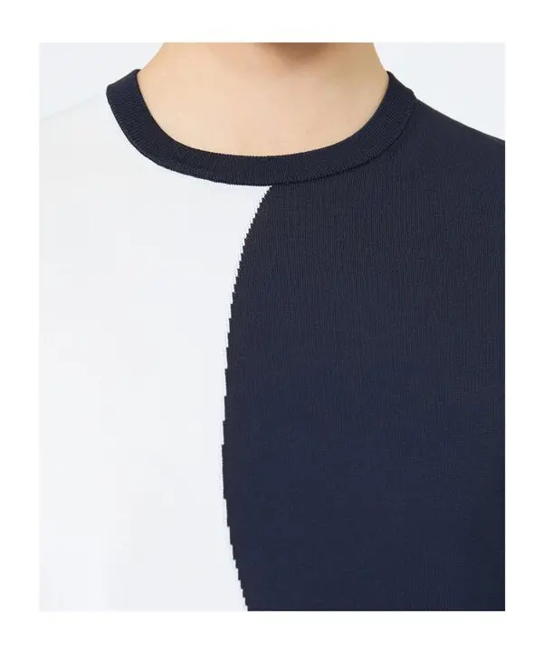 Max Mara Color-blocked Viscose Crepe Sweater
