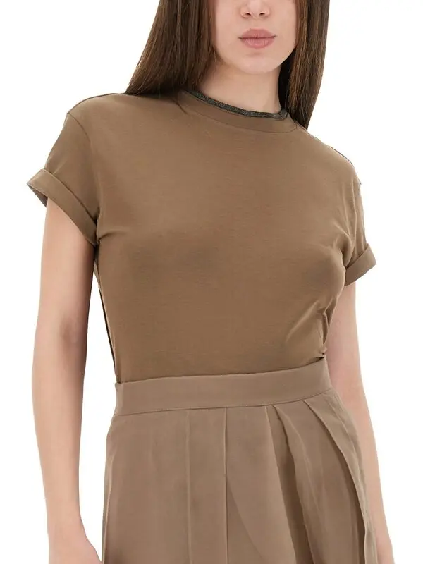 Brunello Cucinelli Embellished Crewneck T-shirt