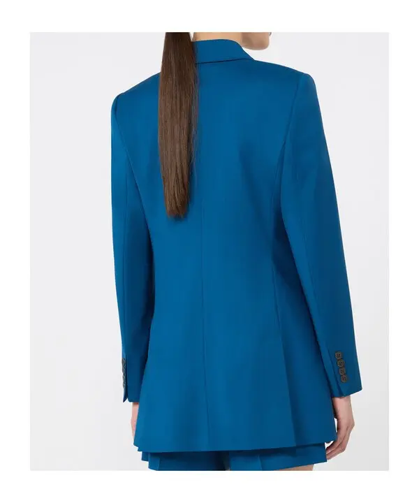 Max Mara Woollen Cloth Blazer Navy