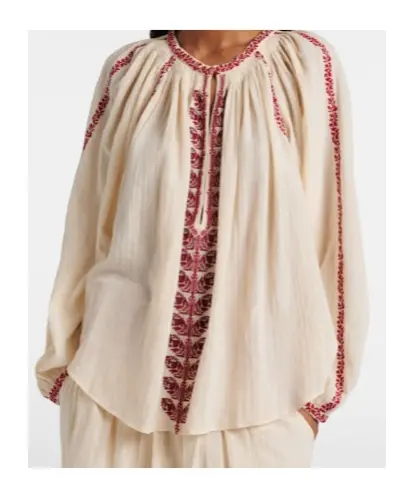 Isabel Marant Étoile Embroidered Cotton Blouse